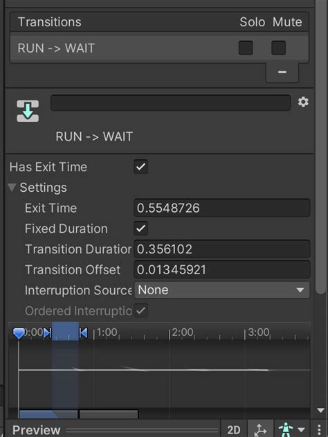 Unity Animation Transitions 순서