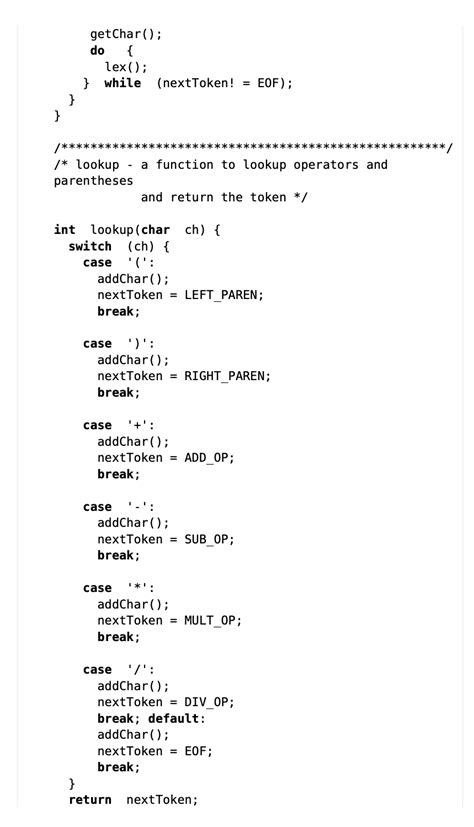 Front C A Lexical Analyzer System For Simple