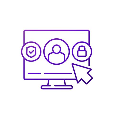 Premium Vector Account Security Line Icon Vector