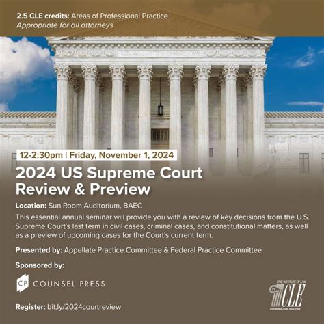 📅 Mark Your Calendars For The 2024 Us Supreme Court Review And Preview