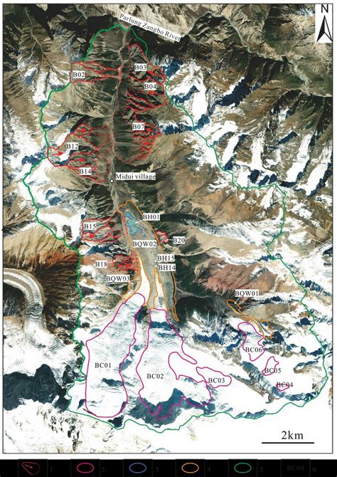 Remote Sensing Interpretation Map Of Miduigou 1 Collapse Boundary And Download Scientific