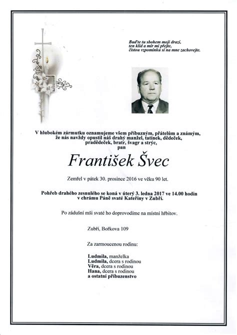 Pan František Švec Smutecnioznamenieu