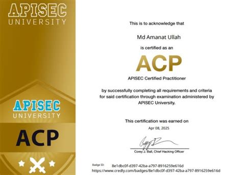 Apisec Apisecurity Cybersecurity Devsecops Training Certification… Md Amanat Ullah 10