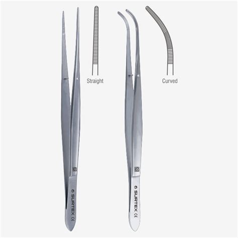 Surtex® Cushing Dressing Forceps Straight And Curved Profiles