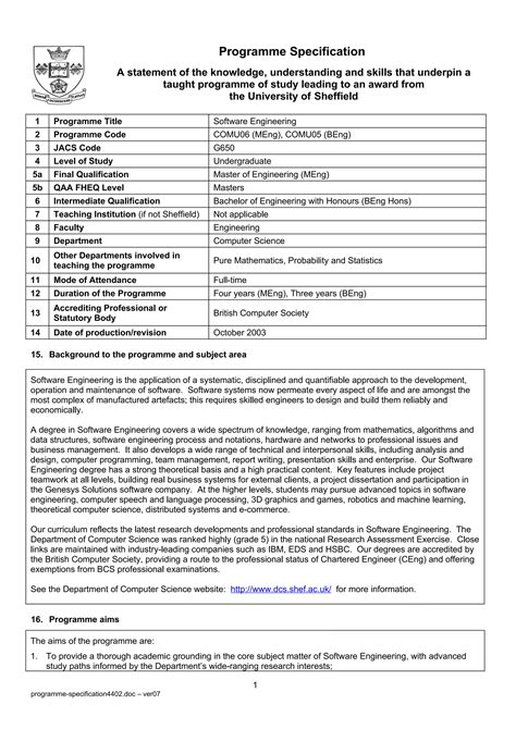 Programme Specification Doc