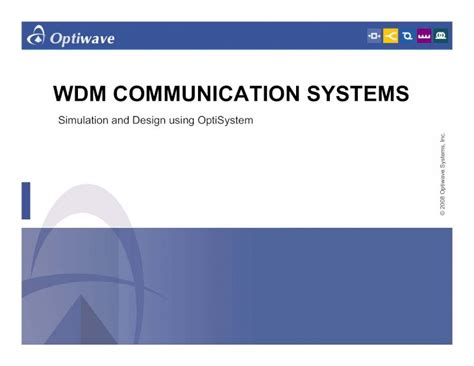 Pdf Wdm Communication Systems Dokumentips
