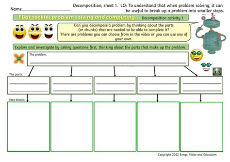 Decomposition Computing And Problem Solving Teaching Resources