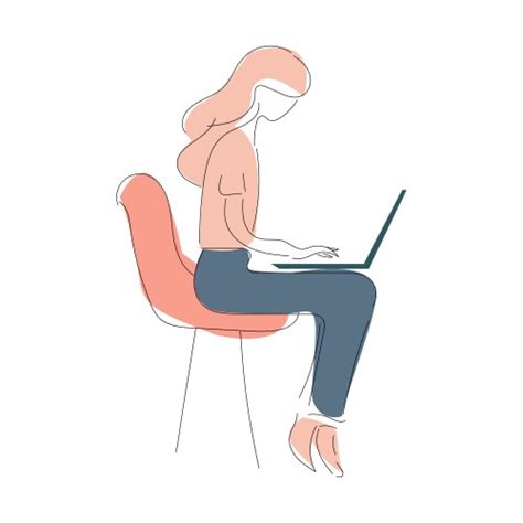 Girl Sit On Chair Vector Images Over 13000
