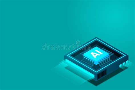 artificial intelligence ai web banner isometric cloud computing