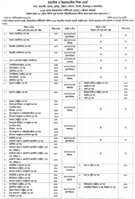 Upcoming Hsc 2025 Routine Education Board Result