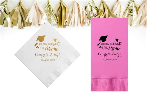 The Class Of 2025 Napkins Personalized Graduation Party Napkins Class Of 2025 Party Decor Set