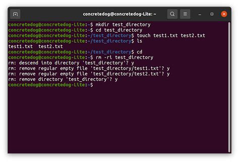 how to delete files and directories via the linux terminal