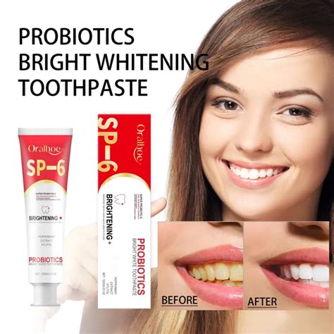 Sp6 Probiotic Brightening Toothpaste Remove Plaque Stains Keep Fresh