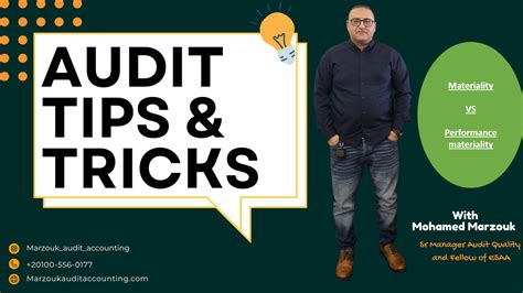 Audit Tips Materiality Vs Performance Materiality Mohamed Marzouk