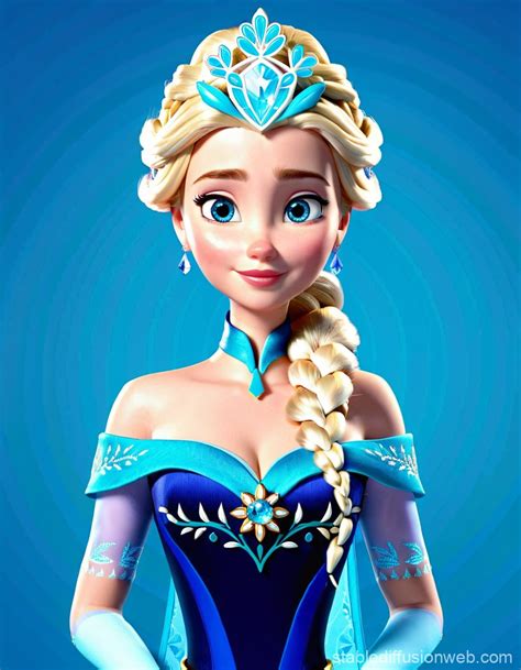 Queen Elsa Fashion Model Stable Diffusion Online