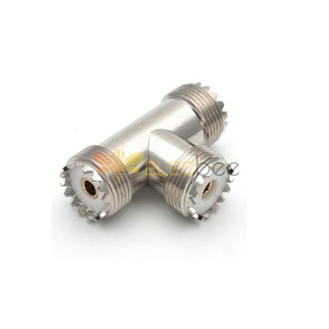 3 Way Uhf Jack Female To Female 3 Ports Splitter Rf T Type Adapter Connector