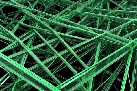 premium photo intersecting threedimensional lines in green stock
