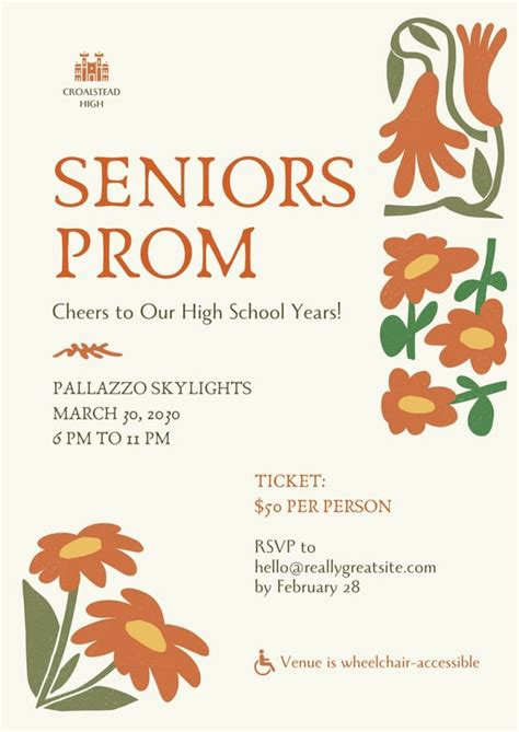 Free Printable Customizable Prom Poster Templates Canva