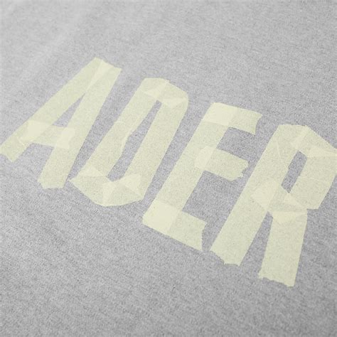 ader error tape logo tee grey end