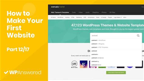 Find The Perfect Theme How To Make Your First Website With WordPress Part YouTube