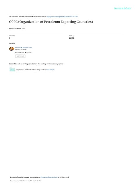 Opec Pdf Opec Petroleum