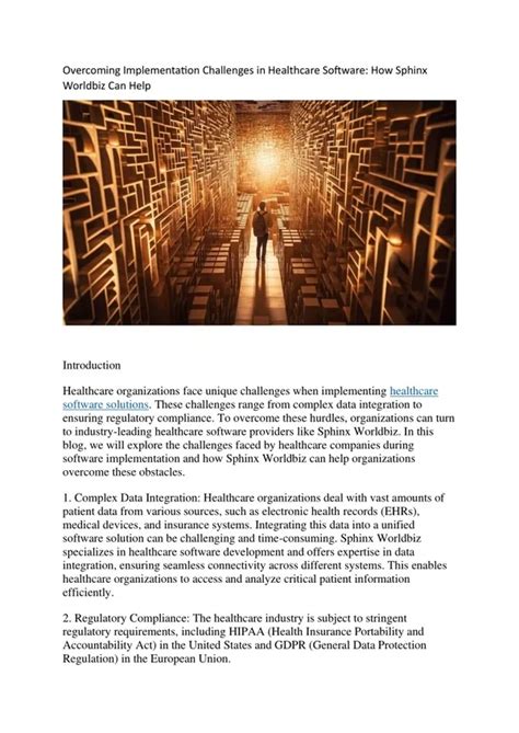 Ppt Overcoming Implementation Challenges In Healthcare Software