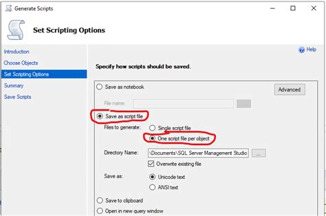 Sql Server Sql Sever 2012 Generating Scripts Save To File Not