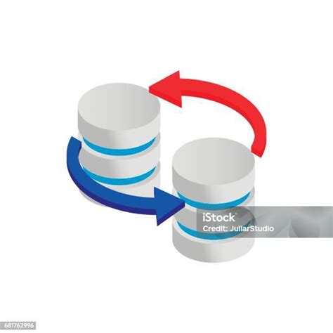 동기화 데이터베이스 아이콘 등각 투영 3 차원 스타일 0명에 대한 스톡 벡터 아트 및 기타 이미지 0명 3차원 형태 개념 Istock
