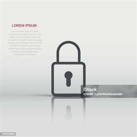플랫 스타일의 자물쇠 아이콘입니다 흰색 격리 된 배경에 벡터 그림을 잠급니다 개인 비즈니스 개념입니다 가까운에 대한 스톡 벡터 아트 및 기타 이미지 Istock