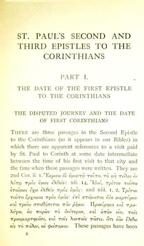 Letters Of Paul To The Corinthians