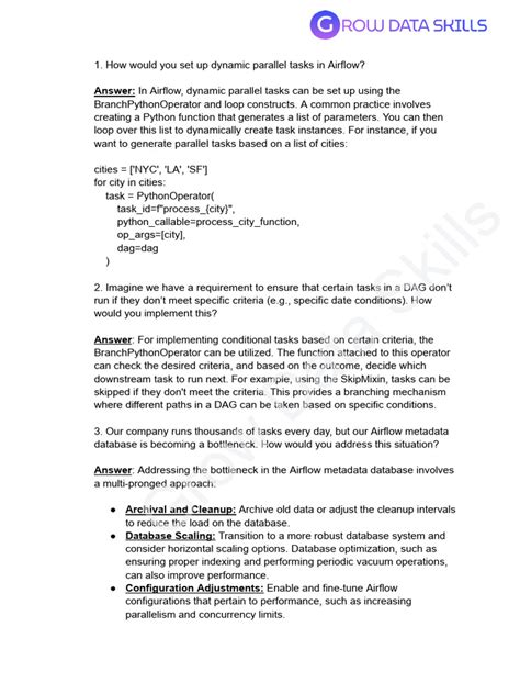 Scenario Based Airflow Interview Questions Pdf Computing Information Technology
