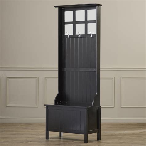Hall Trees With Bench And Mirror Foter
