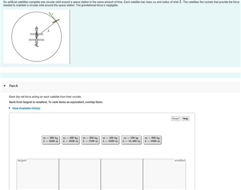 solved six artificial satellites complete one circular orbit