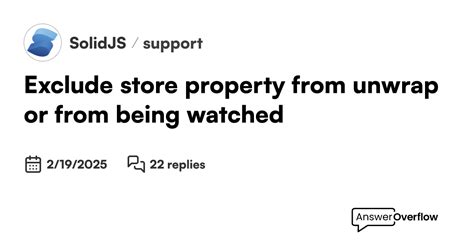 Exclude Store Property From `unwrap` Or From Being Watched Solidjs