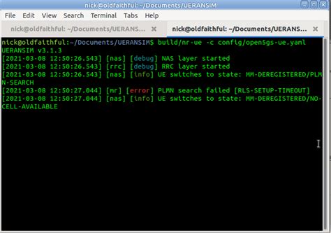 my first 5g core open5gs and ueransim nick vs networking