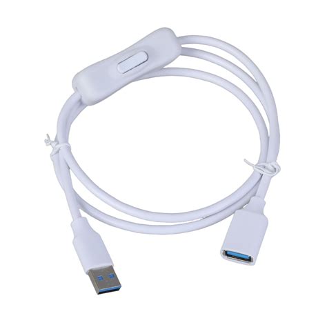 USB3 0 Extension Cable With Power Switcher Male To Female USB Adapter For PC Car 5Gbps Data