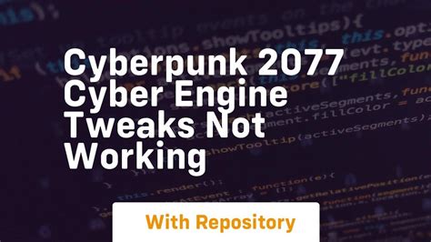 Cyberpunk Cyber Engine Tweaks Not Working YouTube
