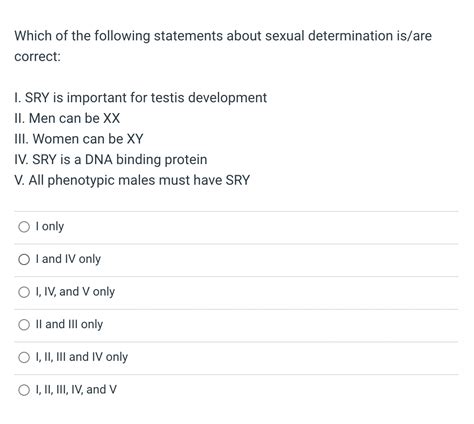 Solved Which Of The Following Statements About Sexual Chegg Com