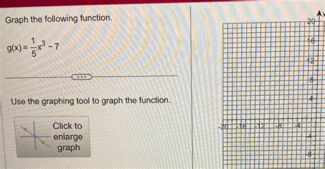Answered Graph The Following Function 1 7 G X Use The Graphing Tool