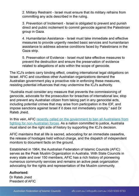 Afic Media Statement Australia Urged To Act On Icj Ruling