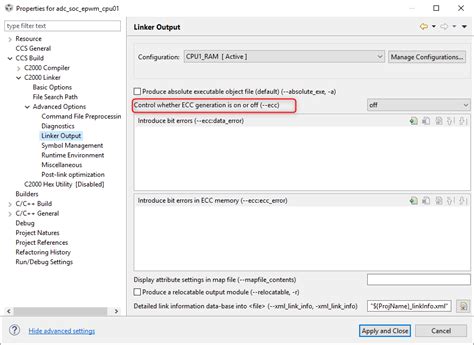 CCS TMS F ECC Generation In CCS Code Composer Studio Forum Code Composer Studio