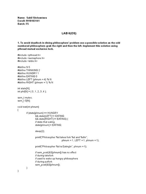 Os Lab6 Pdf Information Technology Computer Engineering