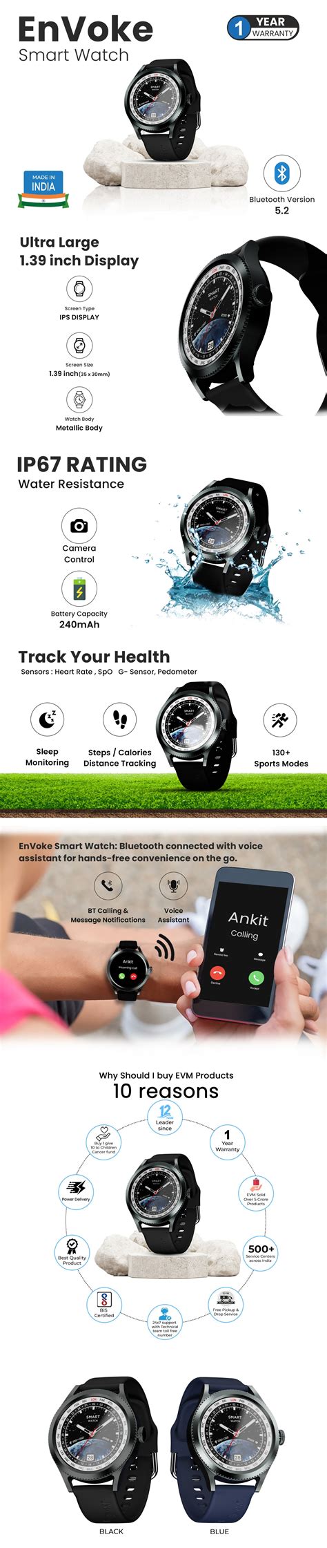 Envoke Smart Watch Evm Sw 02