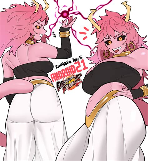 Loopvoid Android 21 Ashido Mina Boku No Hero Academia Dragon Ball