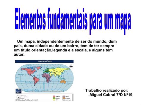Elementos Fundamentais De Um Mapa Odp Geography Science