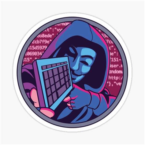 The Anonymous Cyber Hacker Sticker For Sale By Aesthetic T Redbubble