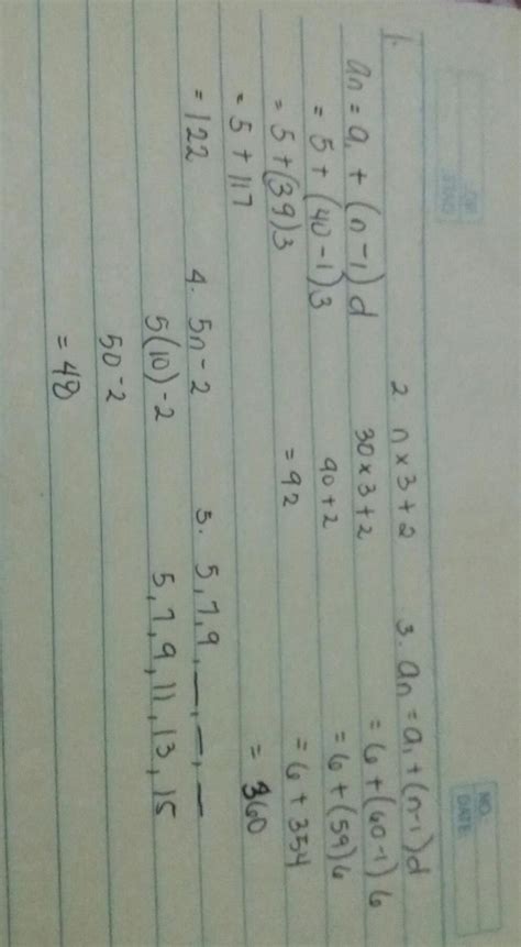 1 Find The 40th Term In The Sequence 5 8 11 14 17… 2