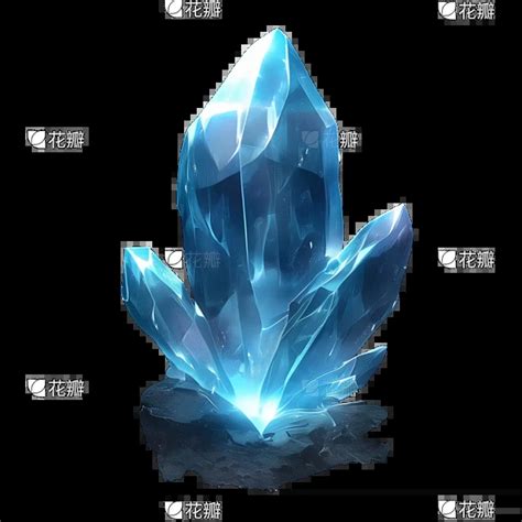 珠宝系列手绘风游戏水晶石头素材 花瓣网