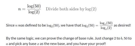 Change Of Base Formula