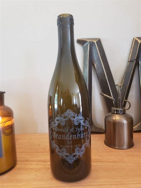 Custom Bottles Custom Engraving Wine Bottles Rustic Blend